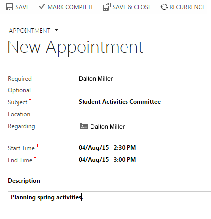 Keep Track of Appointments